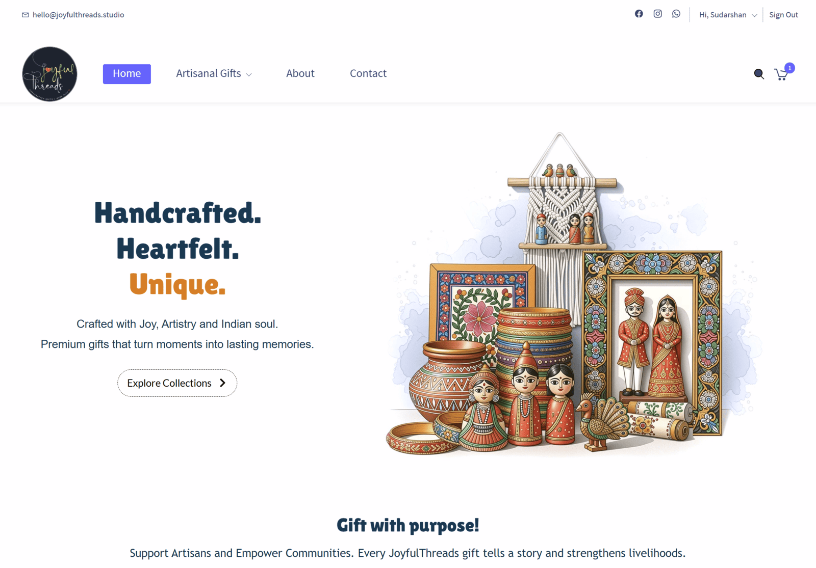 Authentic Indian Handcrafted Gifts | Joyful Threads